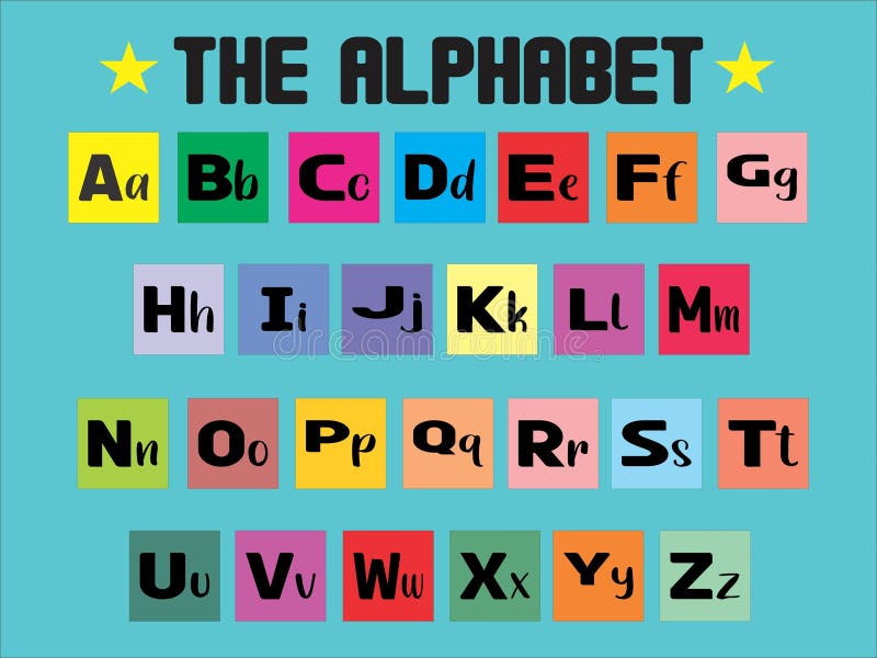 Alphabet in English Version Vector Stock Vector - Illustration of ...