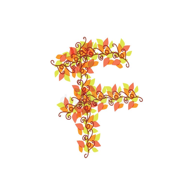 Alphabet F. Vector Illustration Decorative Design Stock Vector ...