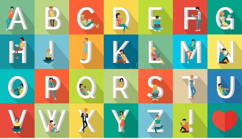 Alphabet-Ferien-Vektor-flaches Konzept Des Entwurfes Vektor Abbildung ... Alphabet-Ferien-Vektor-flaches Konzept Des Entwurfes Vektor Abbildung ...