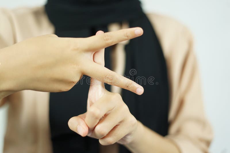 Alphabet Finger Sign for Deaf Communication Stock Photo - Image of ...