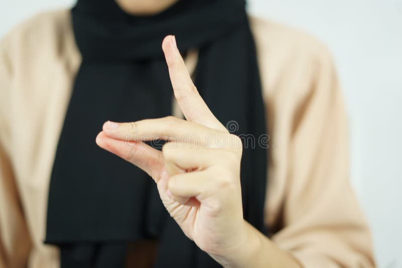 Alphabet Finger Sign for Deaf Communication Stock Photo - Image of face ...