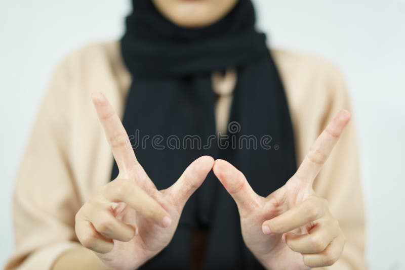 Alphabet Finger Sign for Deaf Communication Stock Photo - Image of head ...