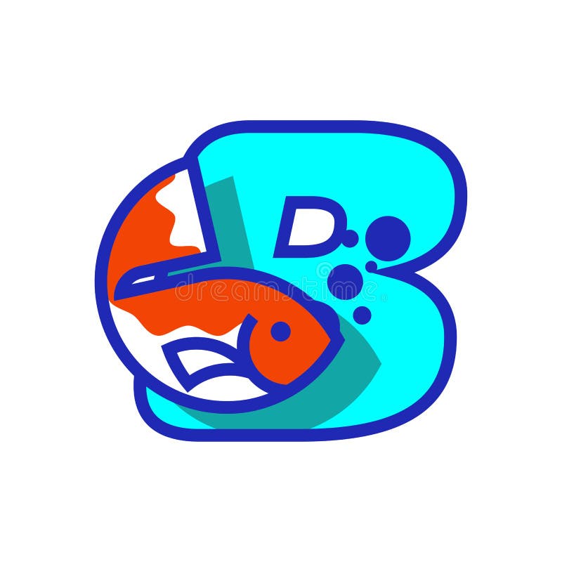 Alphabet V Fish Logo stock illustration. Illustration of concept ...
