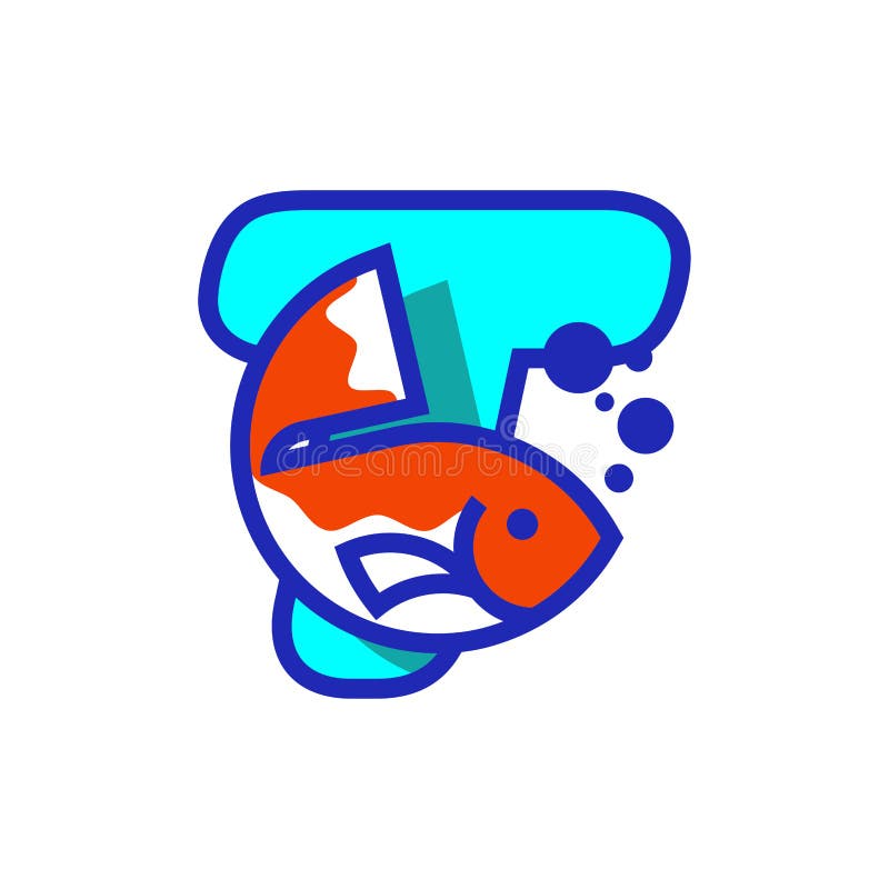 Alphabet V Fish Logo stock illustration. Illustration of concept ...