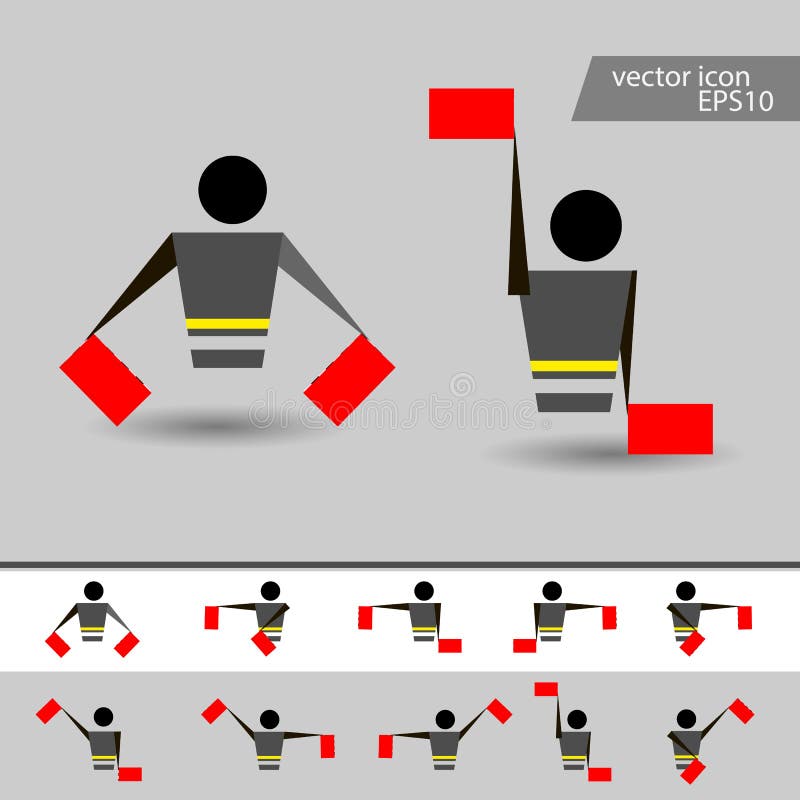 Flag semaphore system stock vector. Illustration of semaphoric - 24735256