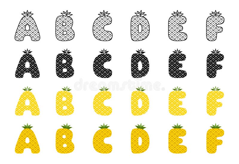 Alphabet in Flat Style Isolated Stock Vector - Illustration of display ...