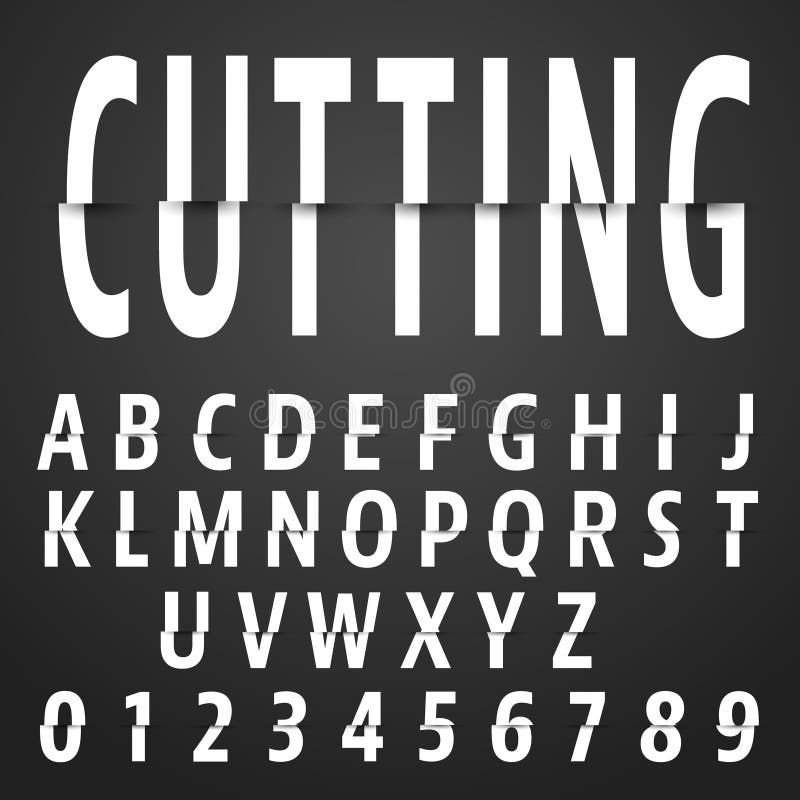 Alphabet Font Cutting Design Stock Vector - Illustration of blade ...