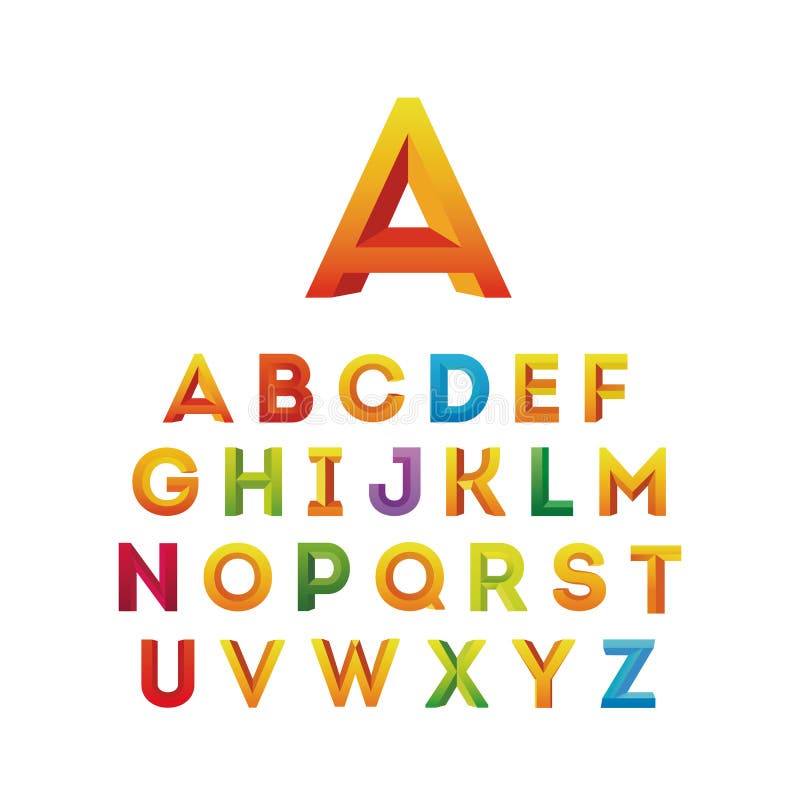 Alphabet font icon design stock vector. Illustration of company - 97212619