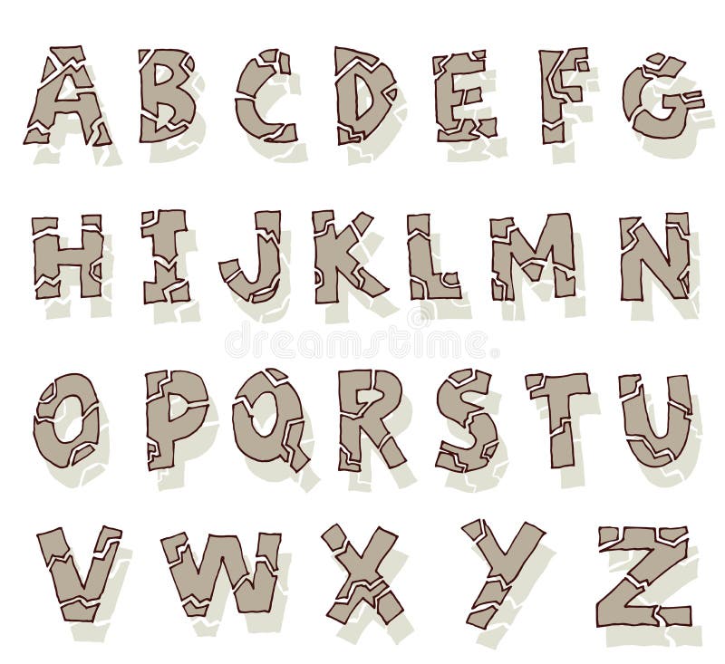 Alphabet Font - Vector Illustration Stock Vector - Illustration of ...