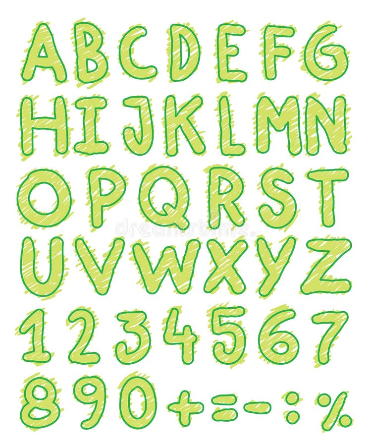 Alphabet Font - Vector Illustration Stock Vector - Illustration of ...
