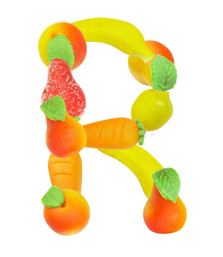 Alphabet from Fruit, the Letter R Stock Photo - Image of alphabetical ...