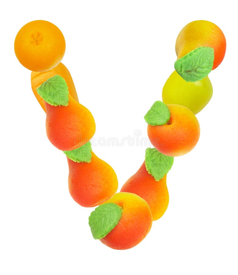 Alphabet from Fruit, the Letter B Stock Image - Image of white, text ...
