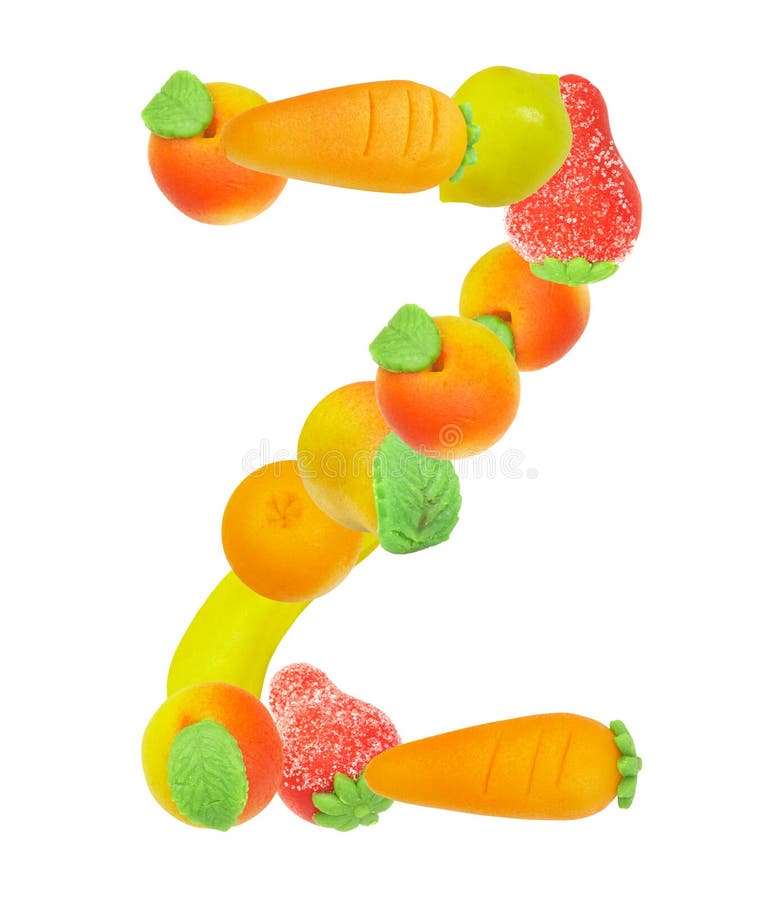 Alphabet from Fruit, the Letter Z Stock Photo - Image of typescript ...