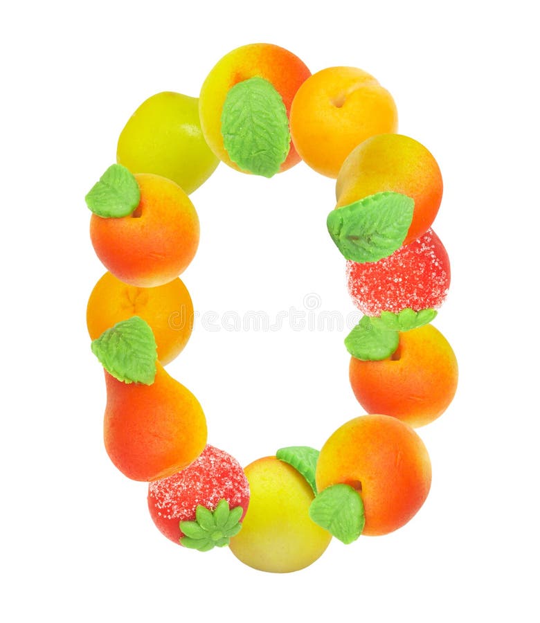 Alphabet from Fruit, the Number 0 Stock Image - Image of alphabetical ...