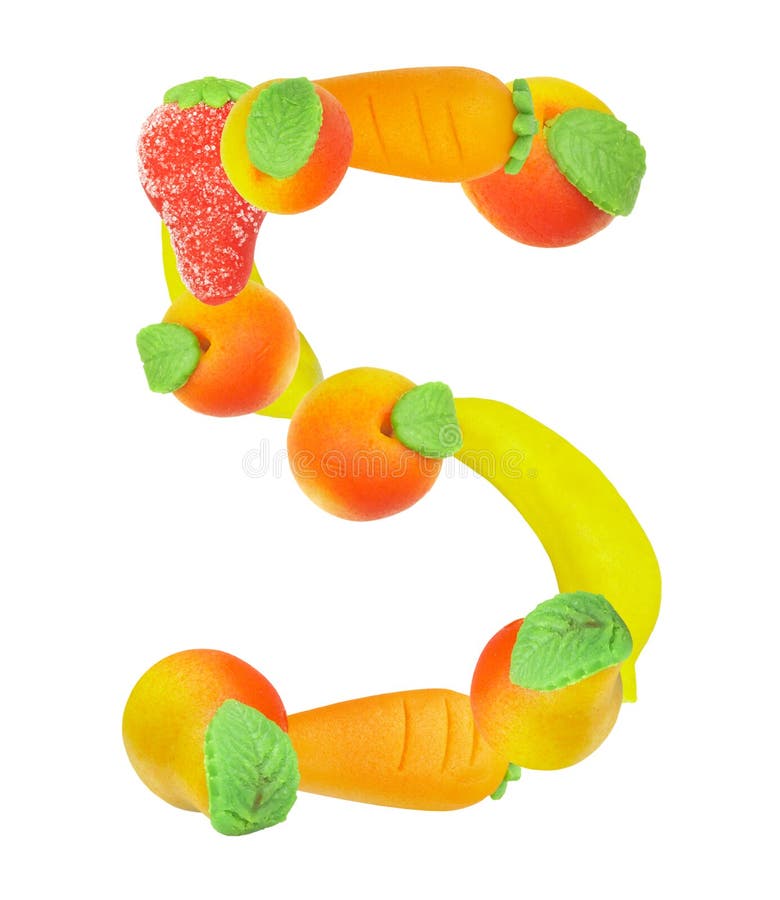 Alphabet from Fruit, the Number 3 Stock Photo - Image of white, idea ...