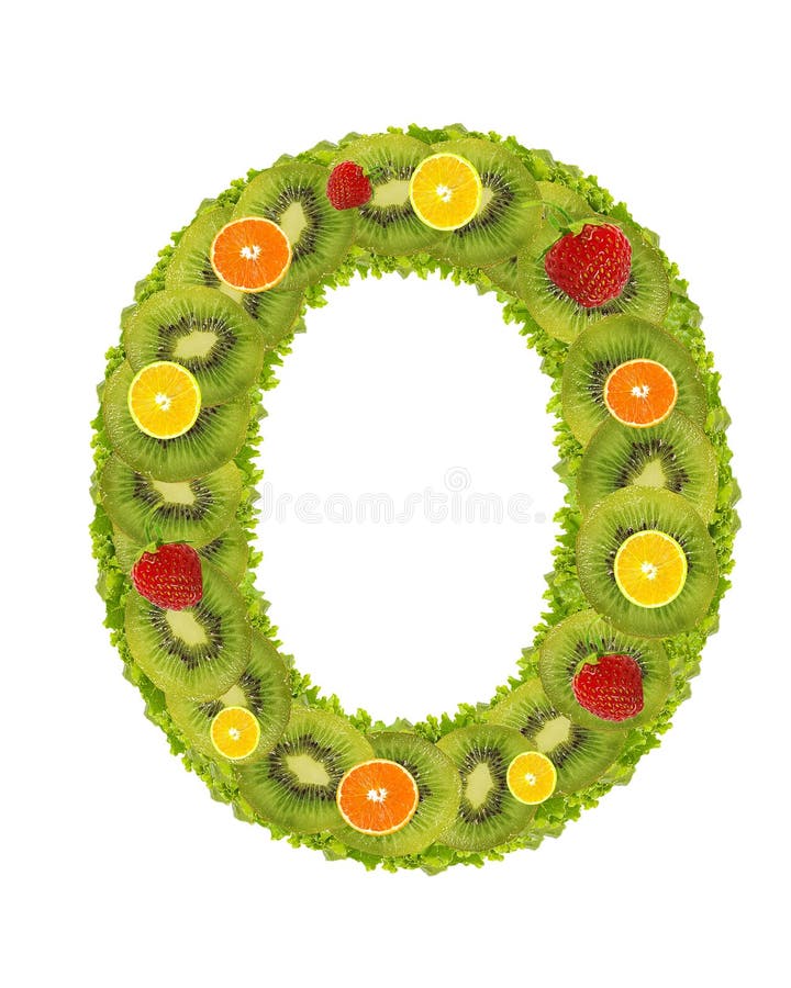 Alphabet from fruit - O stock illustration. Illustration of food - 6319013