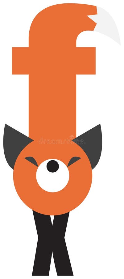 Alphabet fuchs zeichen vektor abbildung. Illustration von piktogramm ...