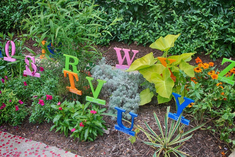 The alphabet garden stock photo. Image of communication - 57182216