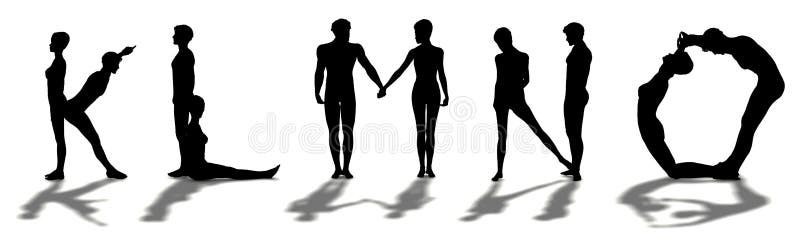 Alphabet Gebildet Von Man KLMNO Stock Abbildung - Illustration von ...