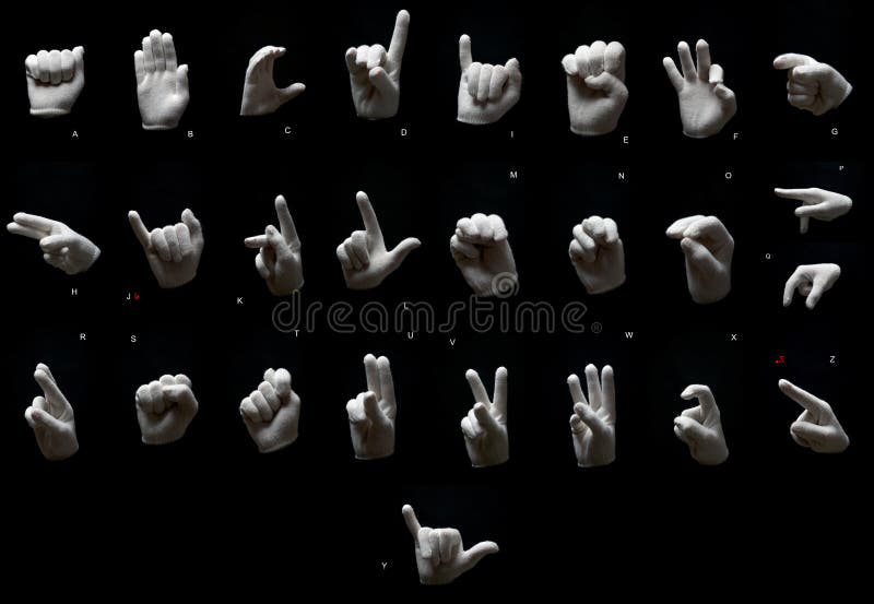Alphabet of gestures stock image. Image of alphabet, conversation ...
