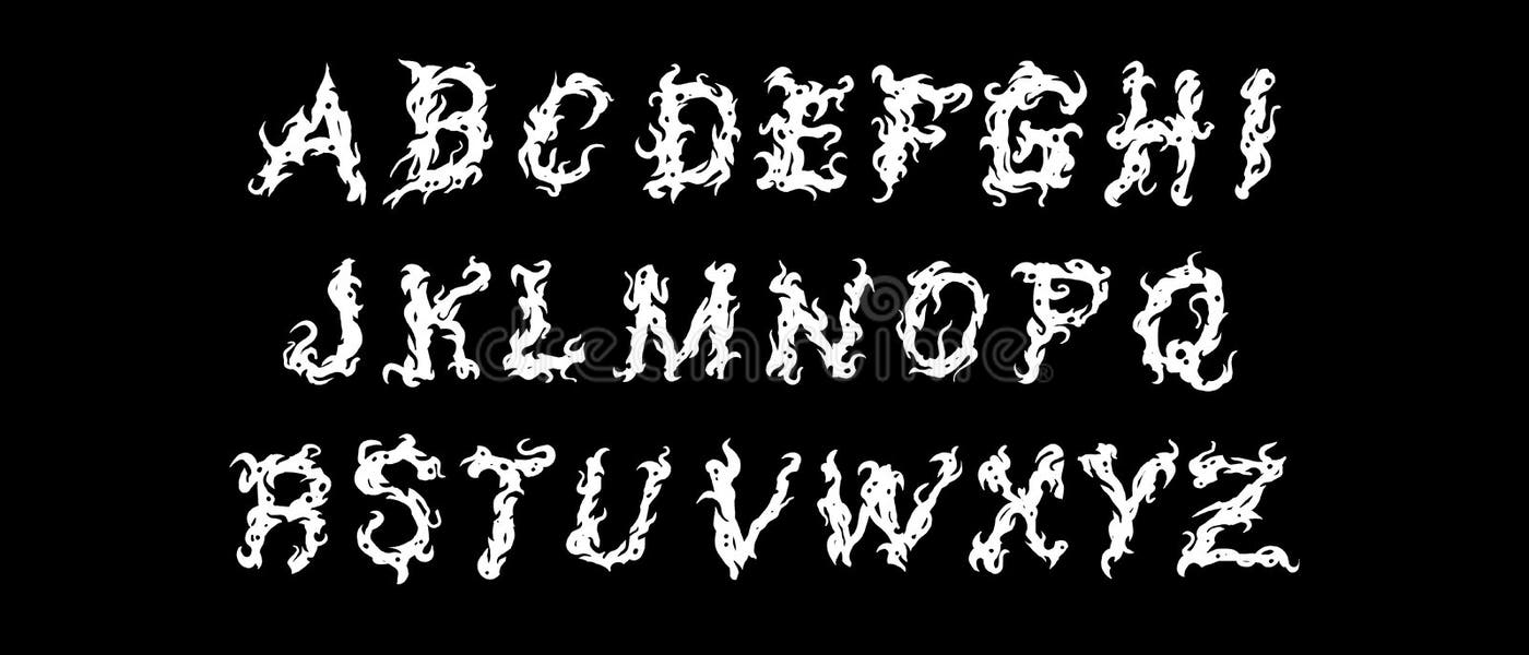 Gothic Graffiti Alphabet Vector Stock Illustrations – 401 Gothic ...