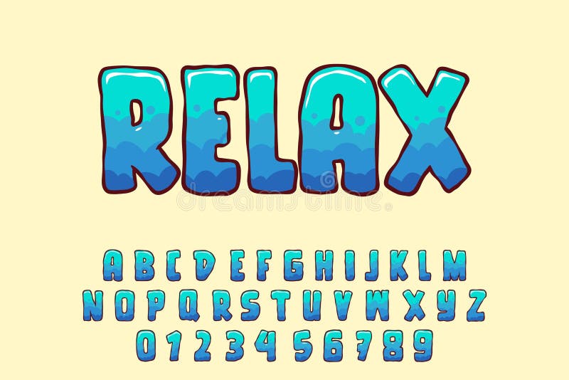 Alphabet Graffiti Space Blue Cloud Cartoon Letters Vector Stock Vector ...