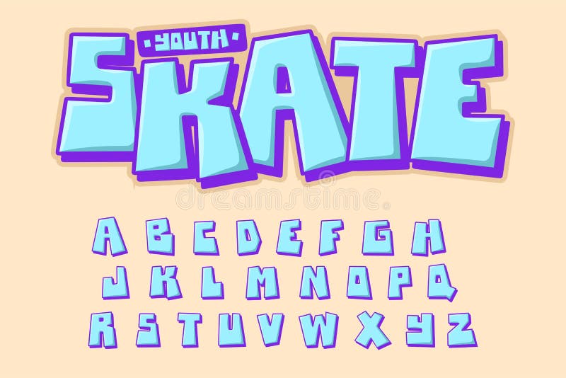 Alphabet Graffiti Square Text Vector Letters Stock Vector ...