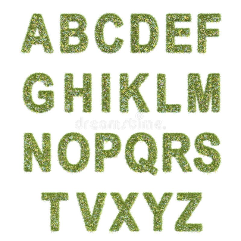 Alphabet of the grass stock image. Image of green, design - 45072123