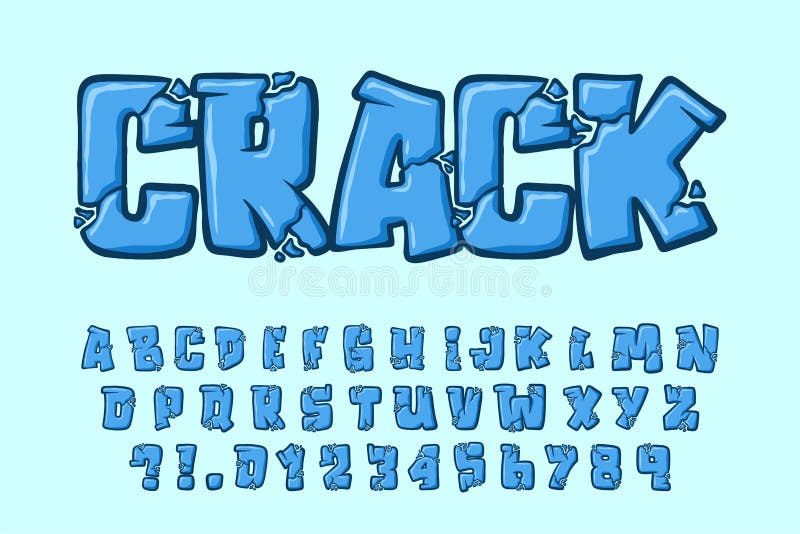 Alphabet Grey Dark Broken Graffiti Vector Letters Stock Vector ...