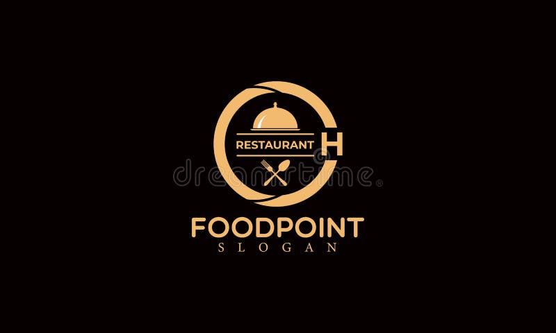 Alphabet H Restaurant Monogram Vector Logo Template, Letter H Food Logo ...