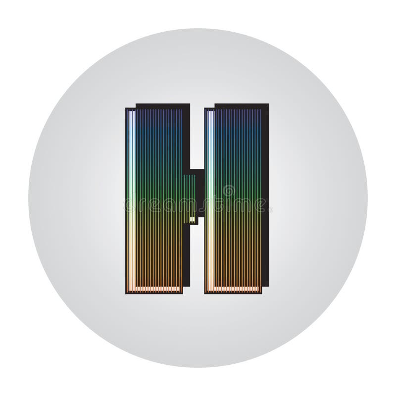 Alphabet H. Vector Illustration Decorative Background Design Stock ...