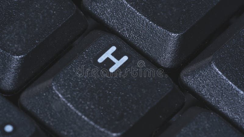 Alphabet H on Black Keyboard Stock Photo - Image of press, graphic ...