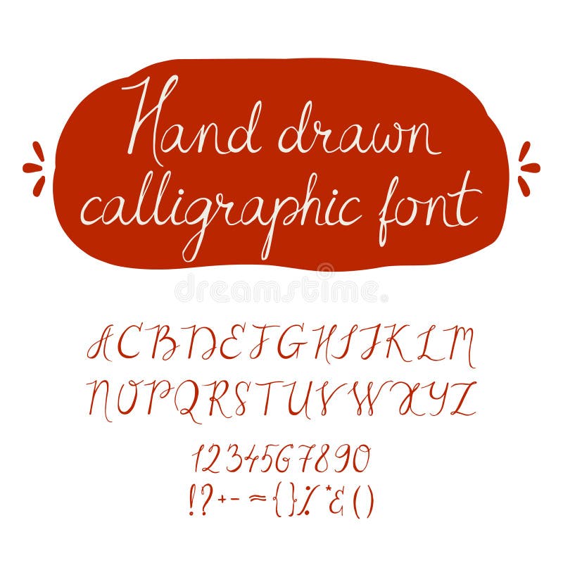 Alphabet. Hand Drawn Letters Stock Vector - Illustration of design ...