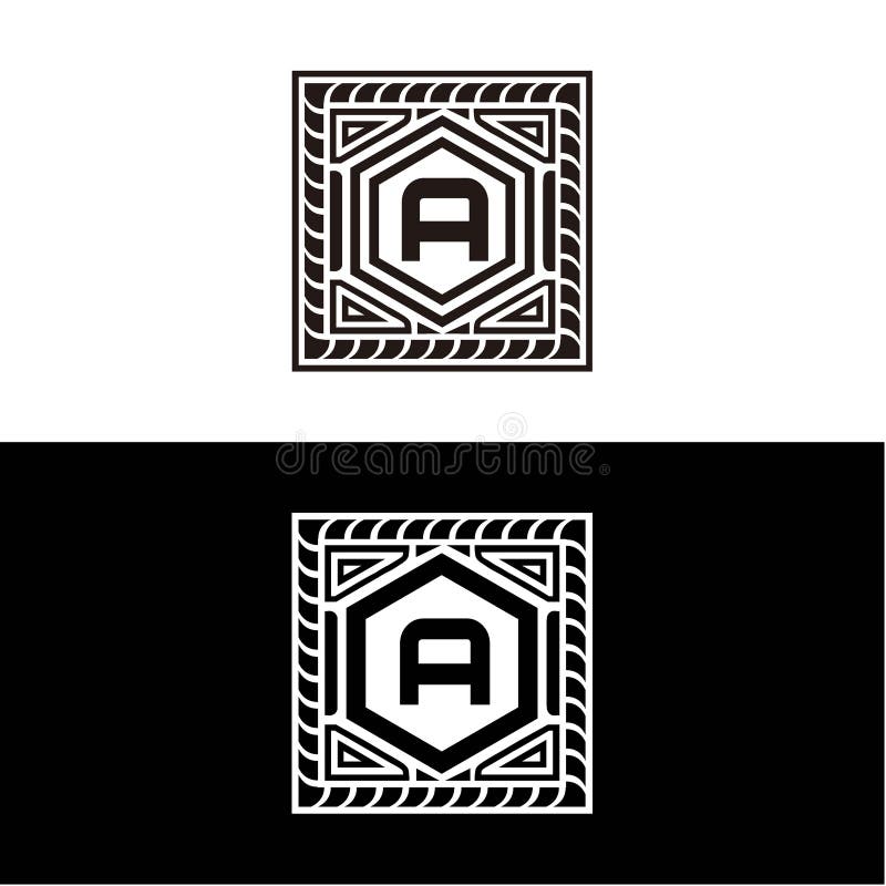 Alphabet a Hexagon Monogram Initial Decoration for Weddings, Letters ...