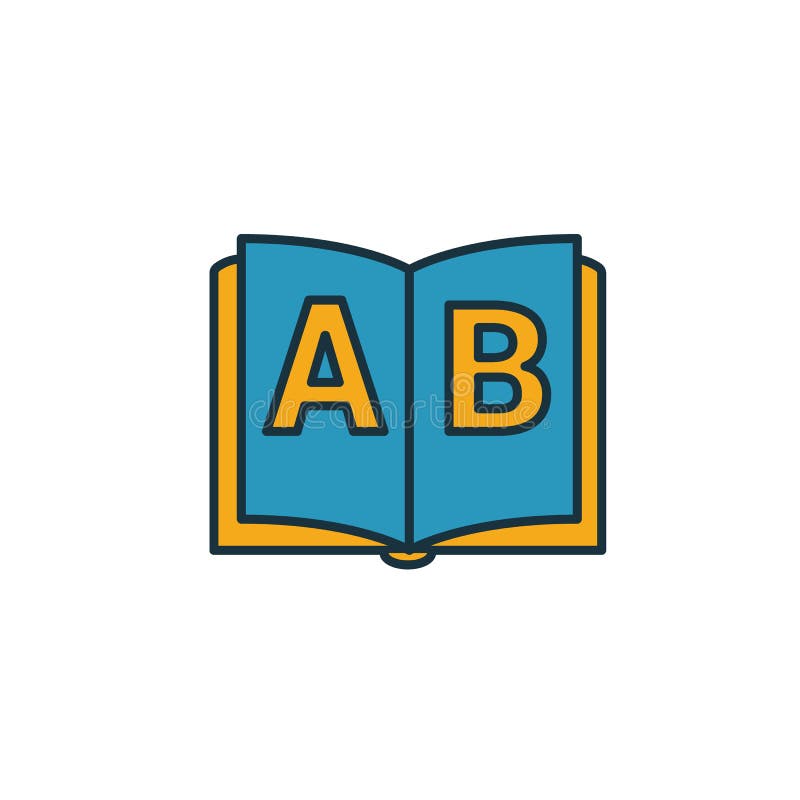 Alphabet Icon. Simple Element from School Icons Collection Stock ...