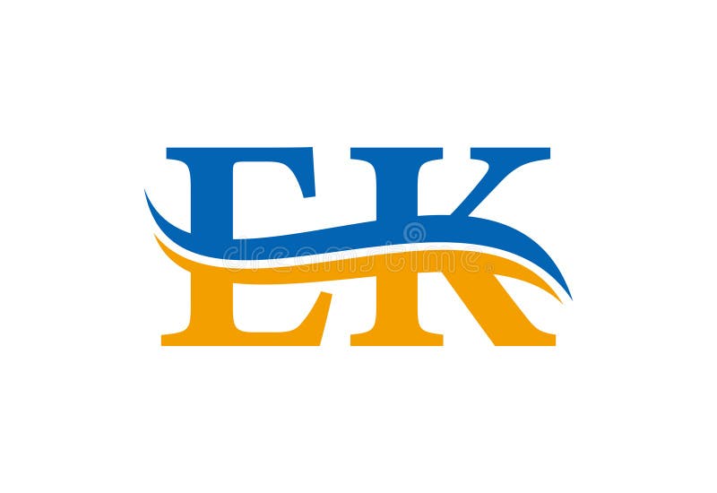 EK Letter Logo Design, Vector Design Template Stock Illustration ...