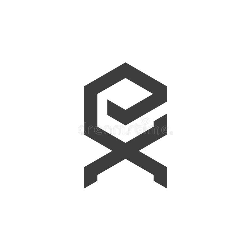Alphabet-Initialen Logo Ex E Und X Vektor Abbildung - Illustration von ...