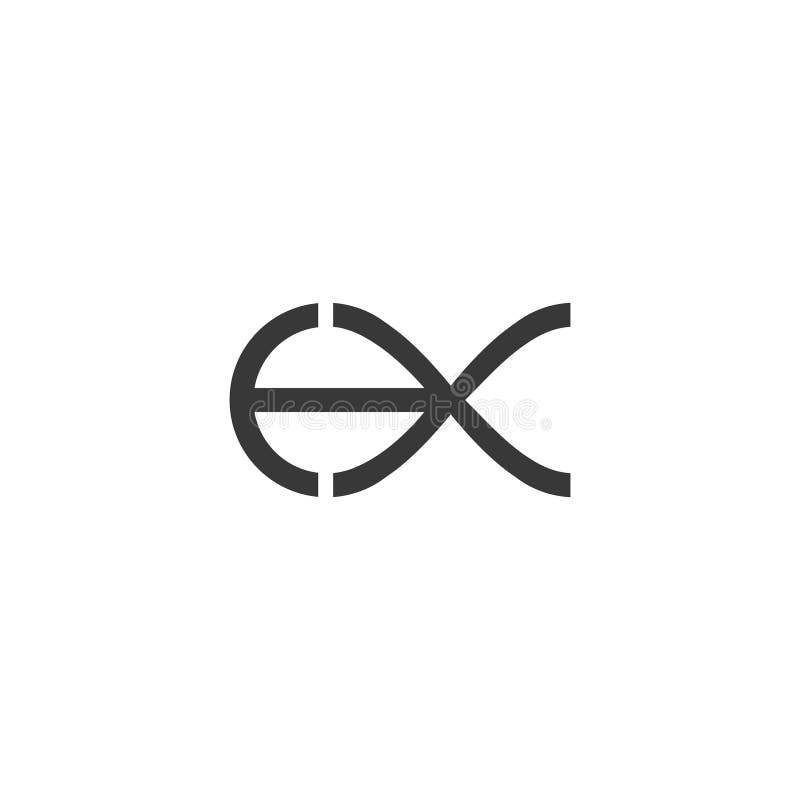 Alphabet-Initialen Logo Ex E Und X Vektor Abbildung - Illustration von ...