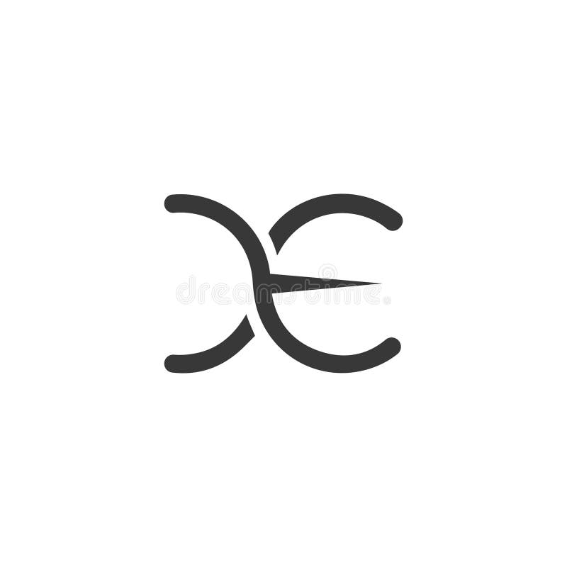 Alphabet-Initialen Logo Ex E Und X Vektor Abbildung - Illustration von ...