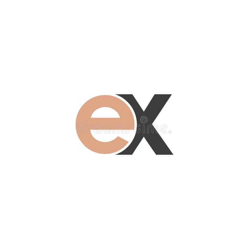 Alphabet-Initialen Logo Ex E Und X Vektor Abbildung - Illustration von ...