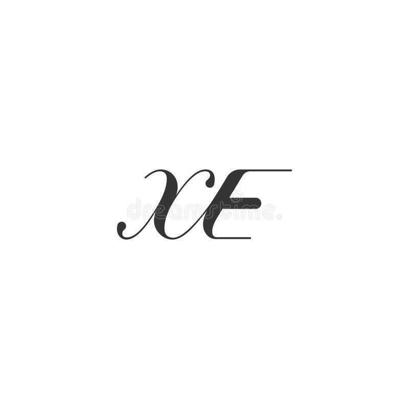 Alphabet-Initialen Logo Ex E Und X Vektor Abbildung - Illustration von ...
