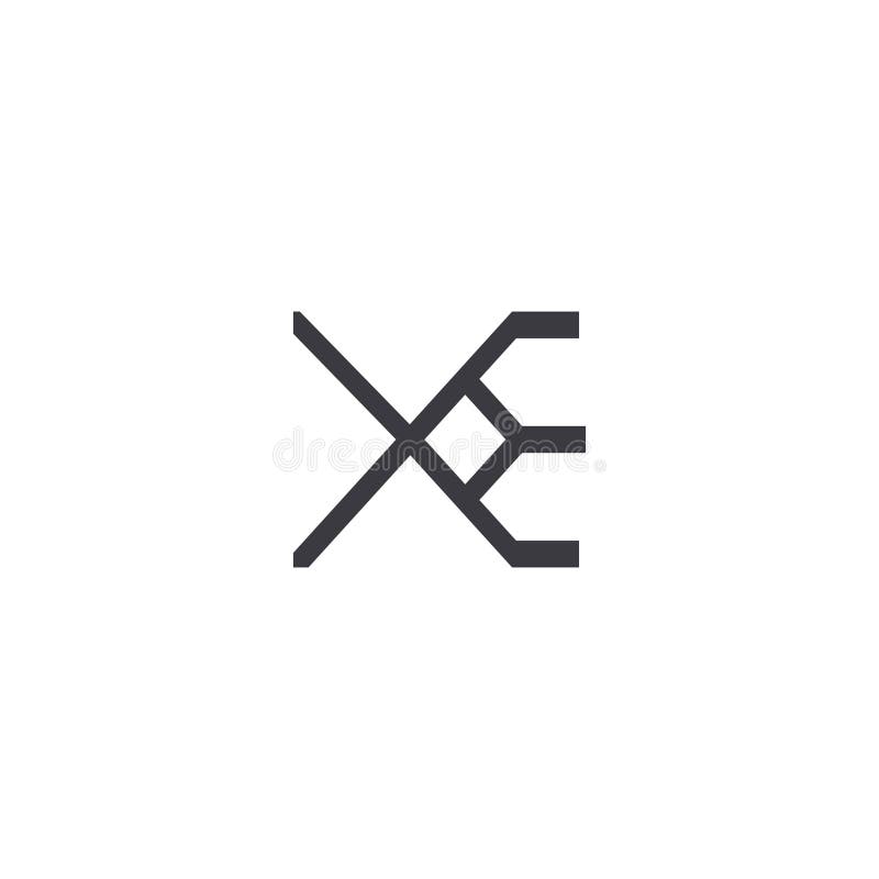 Alphabet-Initialen Logo Ex E Und X Vektor Abbildung - Illustration von ...
