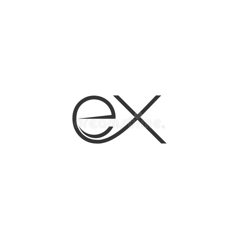 Alphabet-Initialen Logo Ex E Und X Vektor Abbildung - Illustration von ...