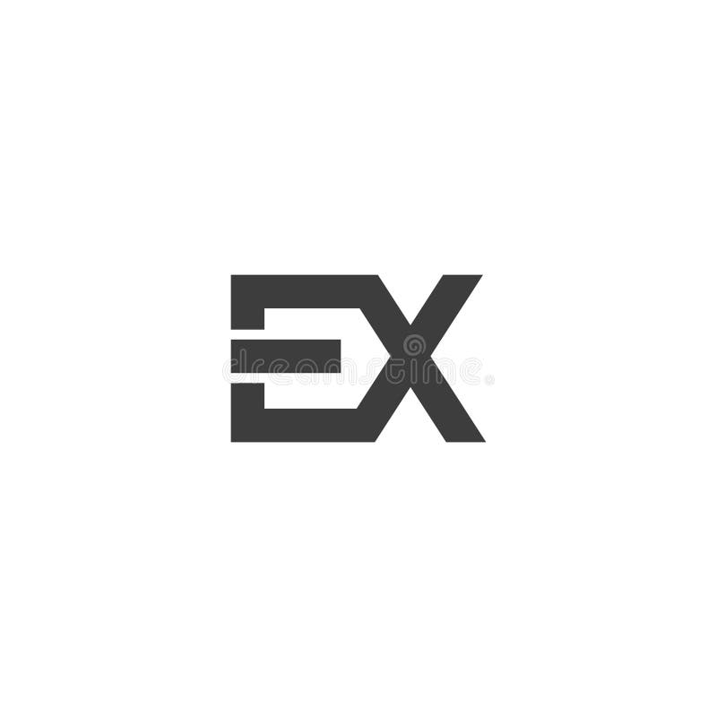 Alphabet-Initialen Logo Ex E Und X Vektor Abbildung - Illustration von ...