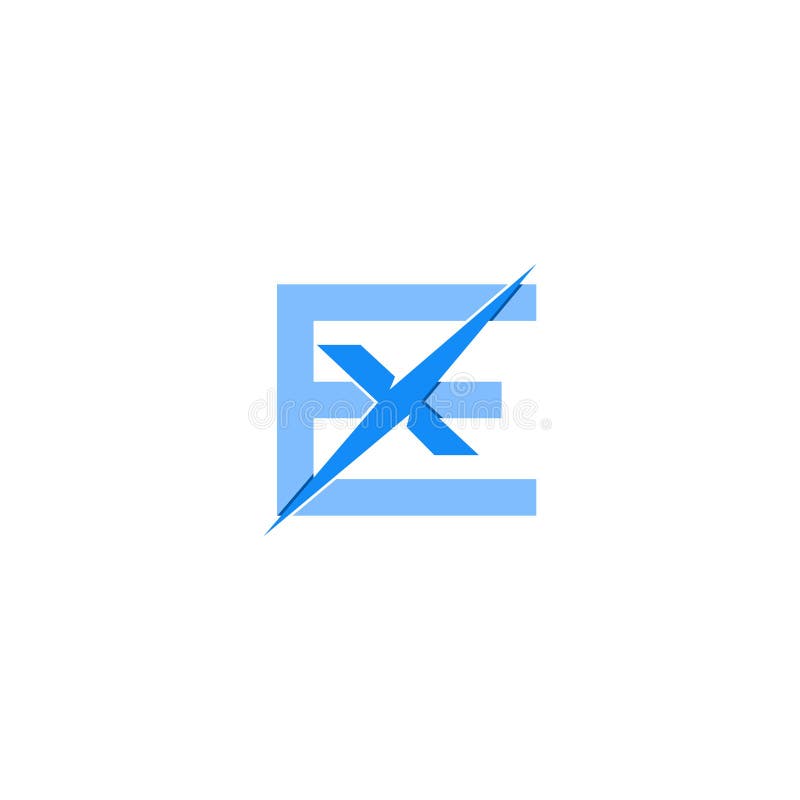 Alphabet-Initialen Logo Ex E Und X Vektor Abbildung - Illustration von ...