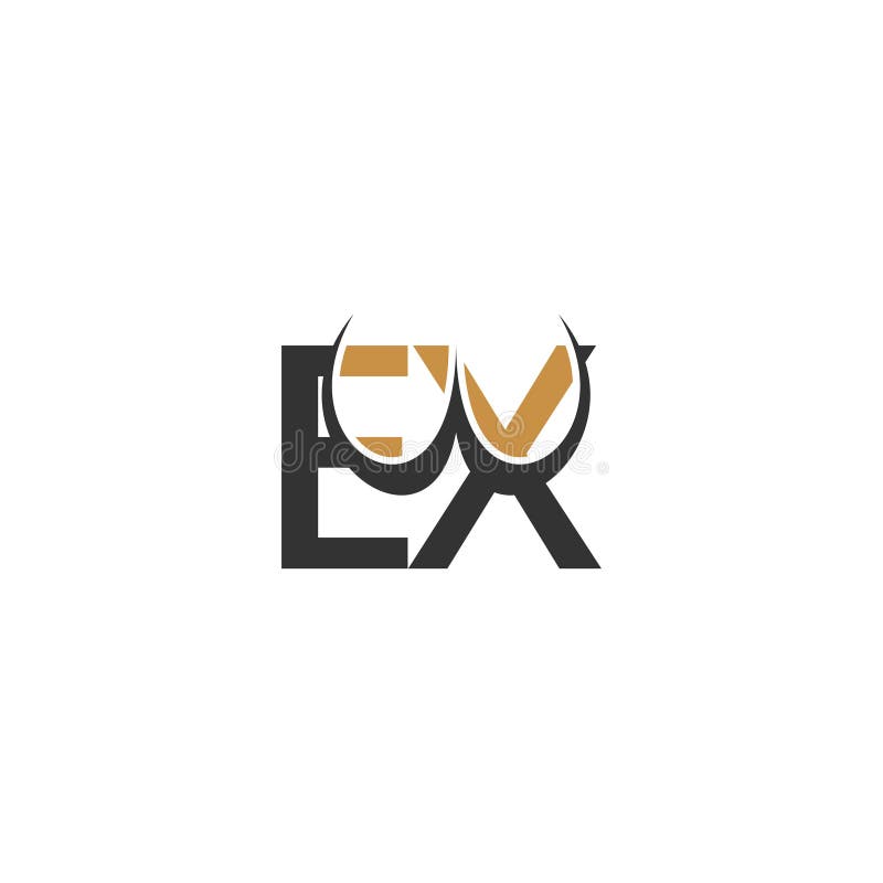 Alphabet-Initialen Logo Ex E Und X Vektor Abbildung - Illustration von ...