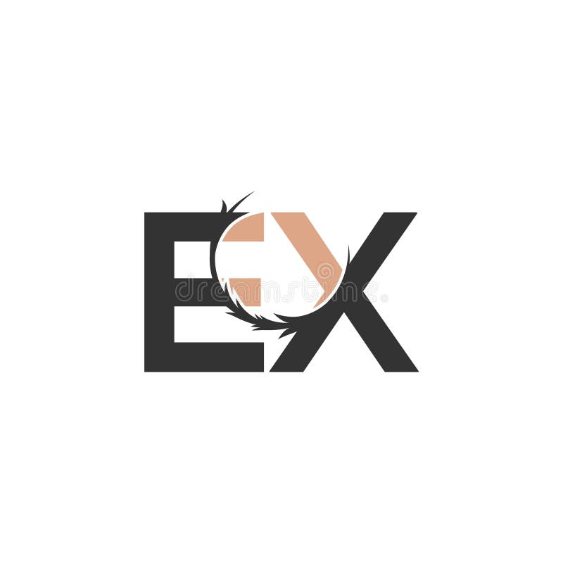 Alphabet-Initialen Logo Ex E Und X Vektor Abbildung - Illustration von ...