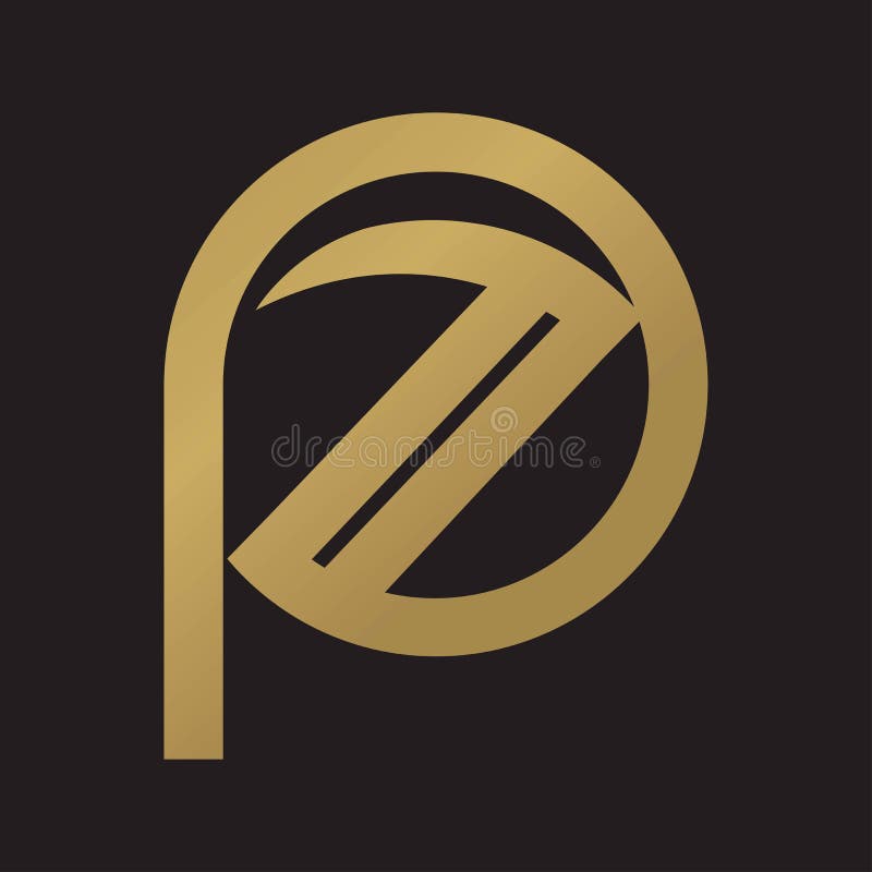 Alphabet Initialen Logo Pz Zp Z Und P Vektor Abbildung - Illustration ...