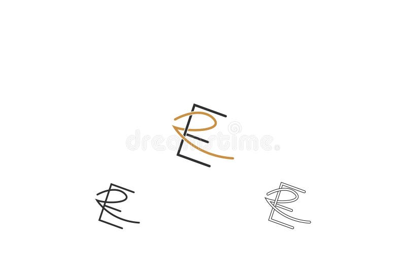 Alphabet Initials Logo RE, ER, R and E Stock Vector - Illustration of ...