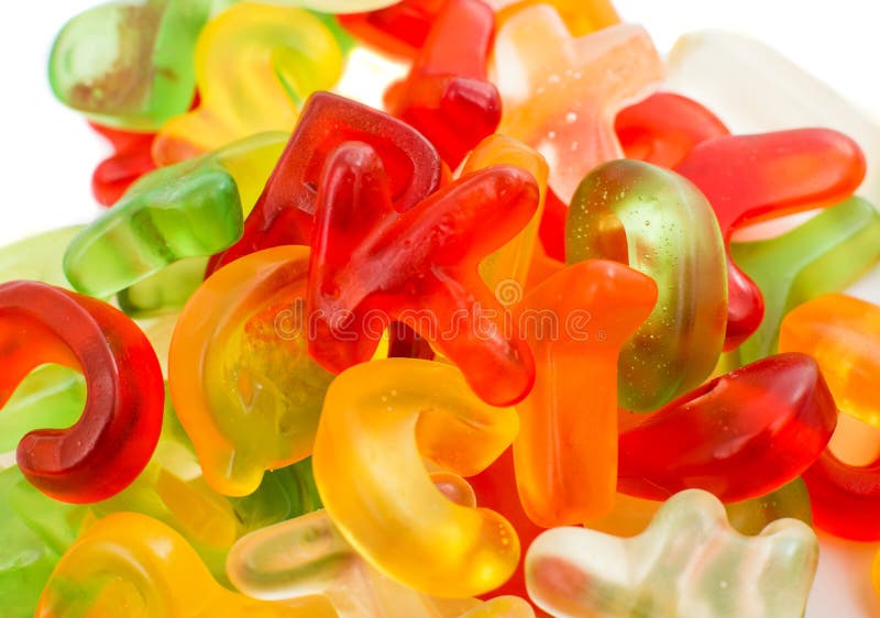 Alphabet jelly candies stock image. Image of design, horizontal - 43510119